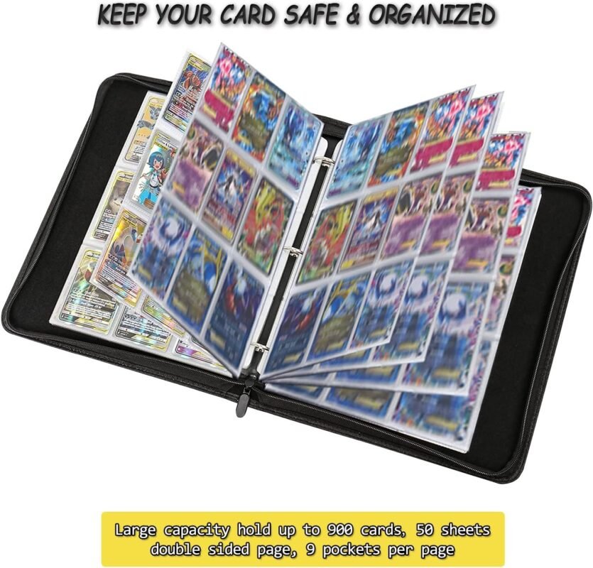 Pokemon Card Binder Cards Holder, Fits 400/900 Cards, Eevee’s ...
