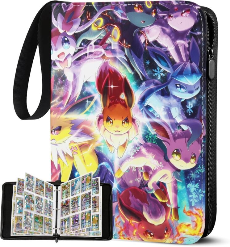 Pokemon Card Binder Cards Holder, Fits 400/900 Cards, Eevee’s ...